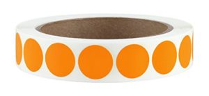 3/4″ Orange Color Code Dot Labels on Cores – Permanent Adhesive, 0.75 ...